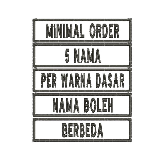 Jual Bordir Nama / Patch Nama / Name Tag / Papan Nama | Shopee Indonesia