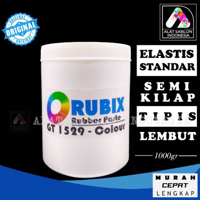 Jual TINTA SABLON RUBBER SEMI GLOSSY GT 1529 RUBIX COLOUR 1KG | Shopee ...