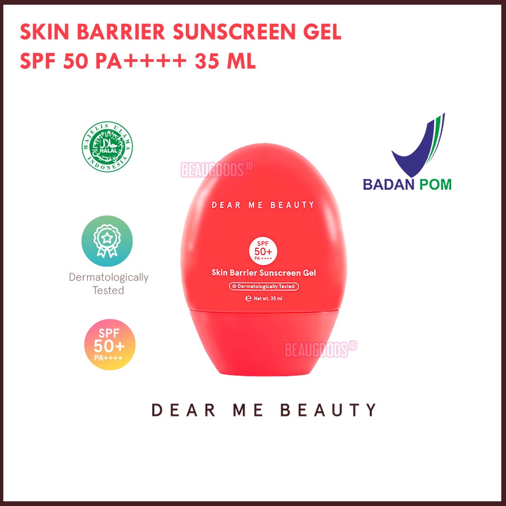Jual DEAR ME BEAUTY Skin Barrier Sunscreen Gel SPF 50 PA++++ - BPOM ...