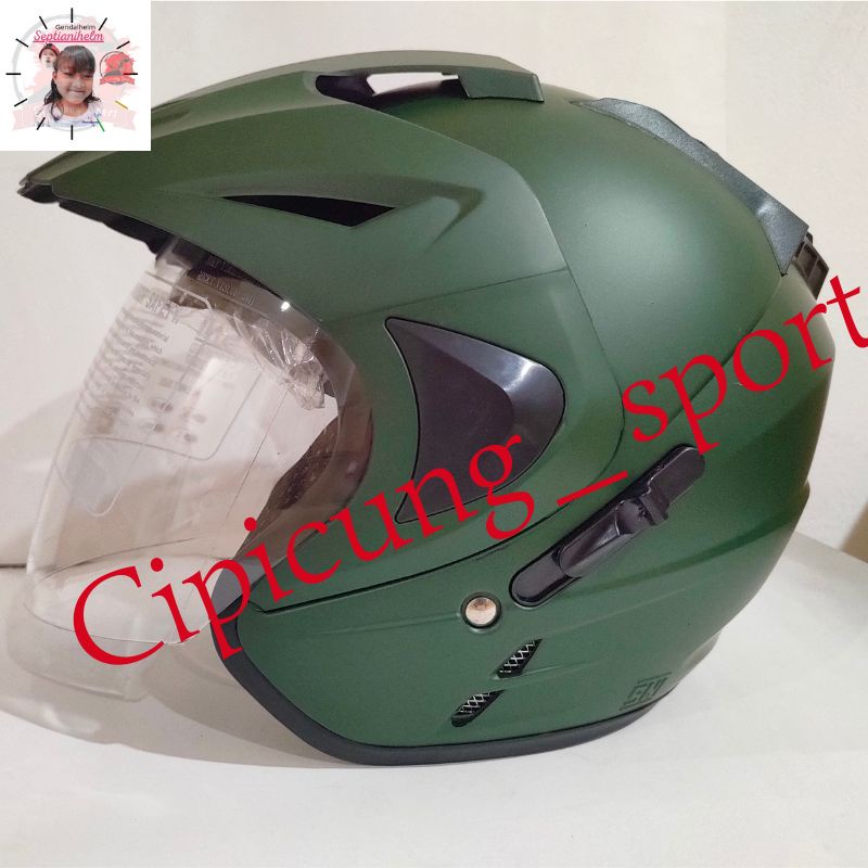 Jual HELM DOBLE VISOR MURAH GP8 berstandar SNI helmet merk original M2 ...