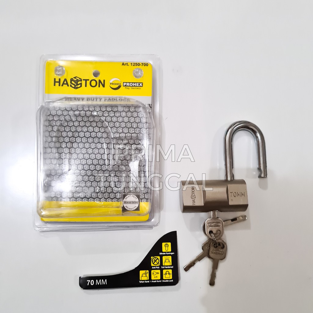 Jual Gembok Balok Prohex 70MM Hasston Heavy Duty Lock | Shopee Indonesia