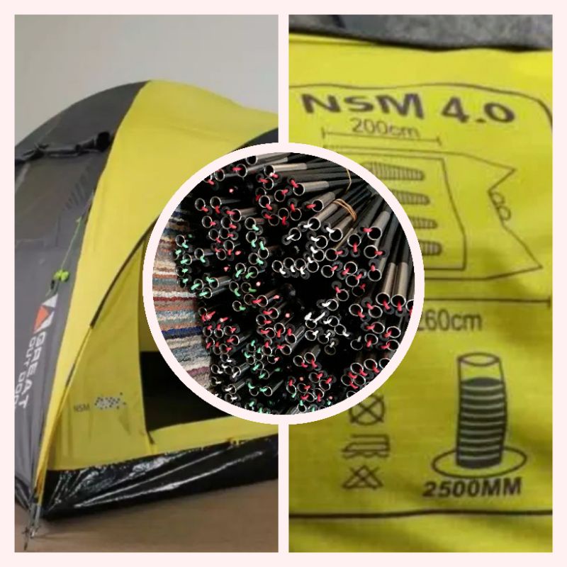 Jual Frame Tenda Bagian Teras/Vestibule Great Outdoor NSM 4.0 - BUKAN TENDA | Shopee Indonesia