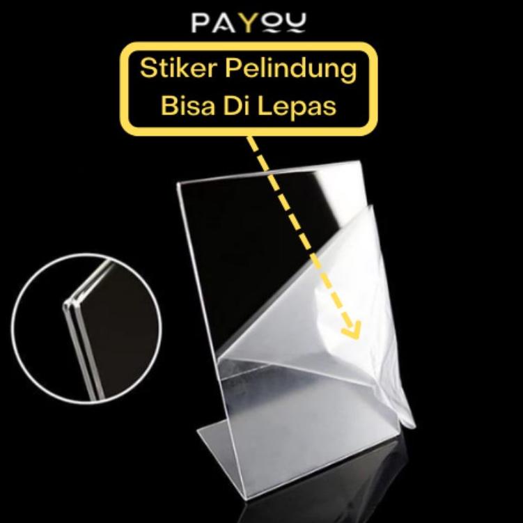 Jual Bayar Di Tempat HHZ7L Acrylic Standing A5 Type L Potrait/ Tempat ...