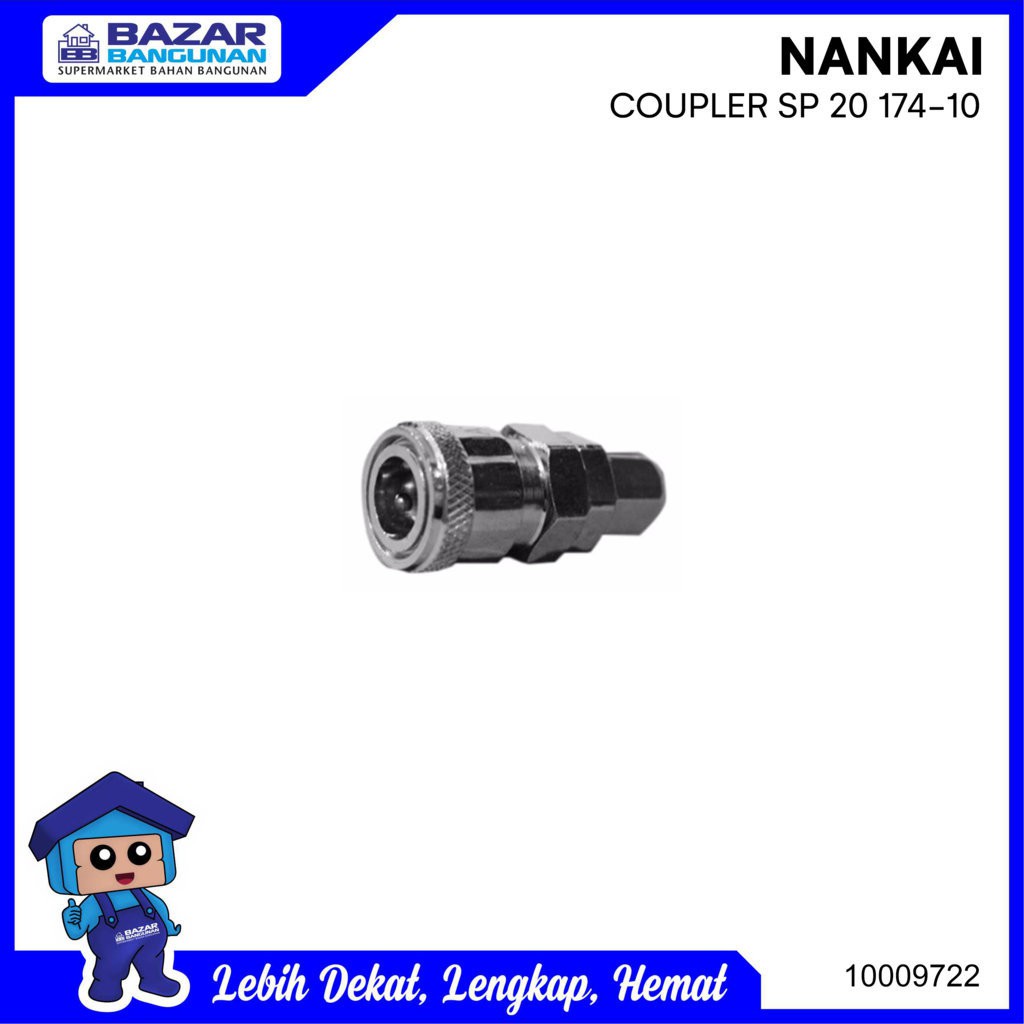 Jual Nankai - Air Coupler Kopler Plug Sambungan Kompresor Angin 174-10 ...