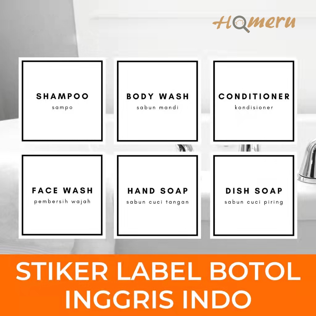 Jual Stiker Label Botol Sabun Anti Air Waterproof Deterjen Cuci Tangan ...