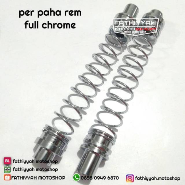 Jual Per paha rem full chrome beat mio vario verza byson vega r jupiter ...