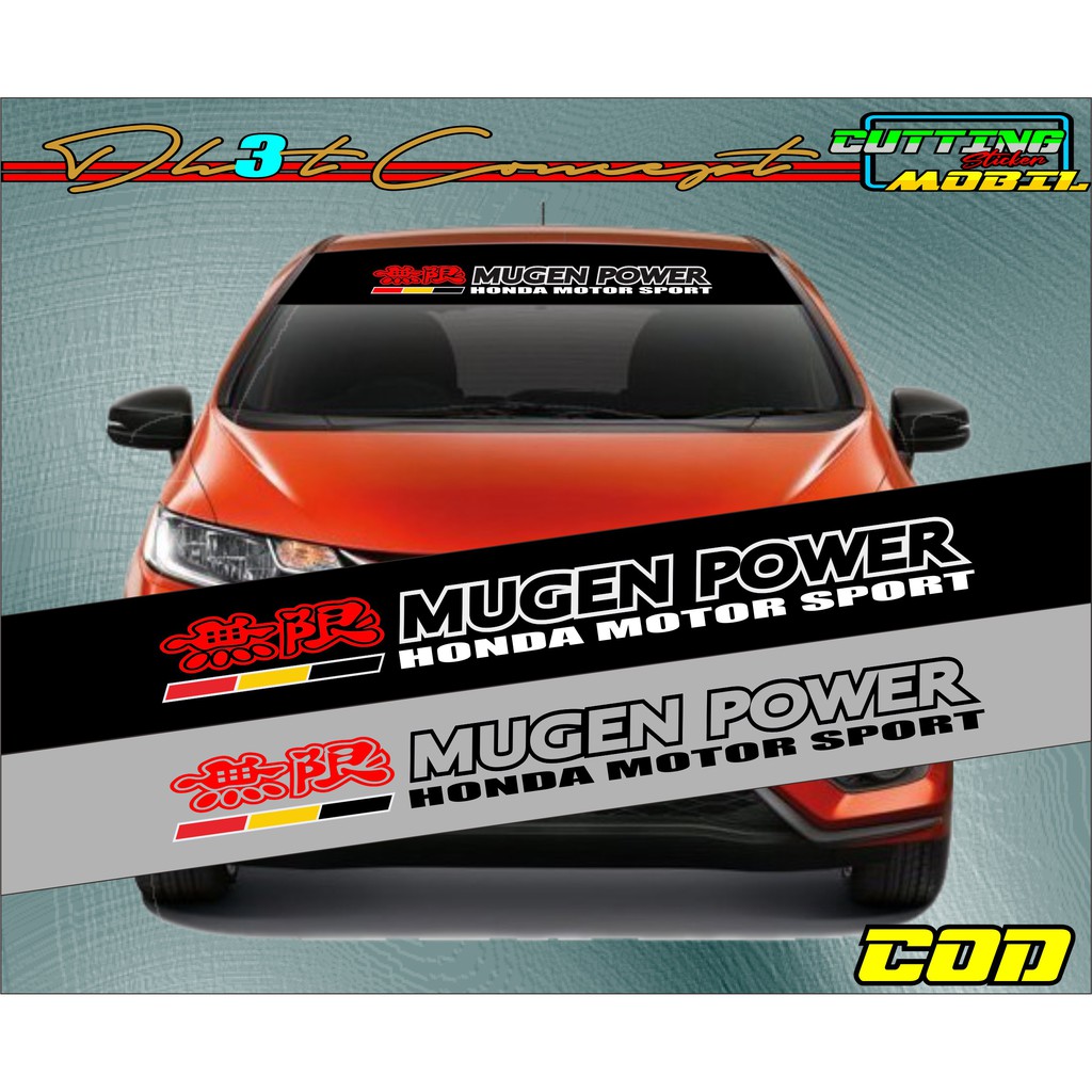 Jual Sticker Kaca Depan Mobil MUGEN POWER | Shopee Indonesia