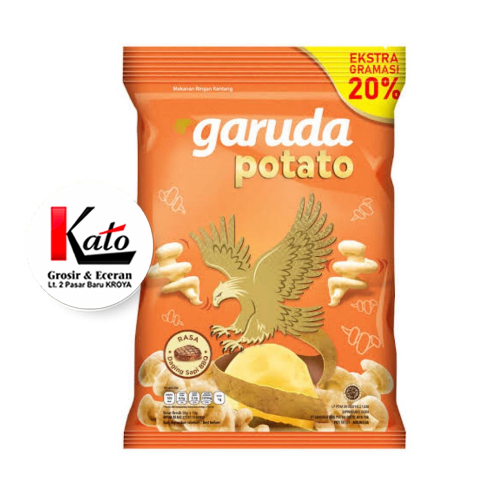 Jual Garuda Potato Daging Sapi BBQ 60gr Snack Kentang | Shopee Indonesia