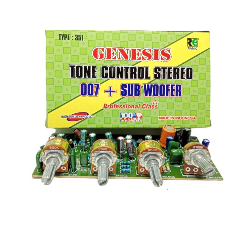 Jual tone control stereo genesis 007 + subwoofer ranic | Shopee Indonesia