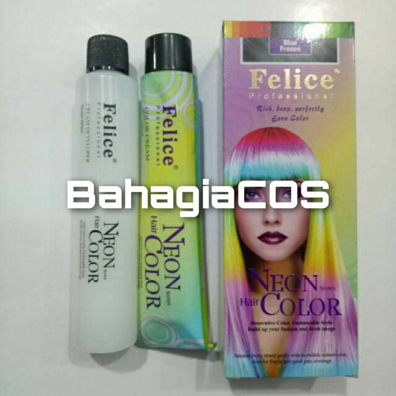 Jual Felice Neon Series Hair Color 60ml Pewarna Rambut Permanen / Cat ...