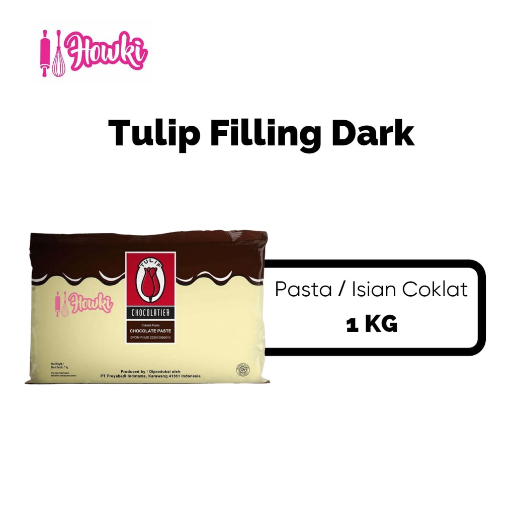 Jual Coklat Filling Tulip Dark / Isian Roti Cokelat 1 kg. | Shopee ...