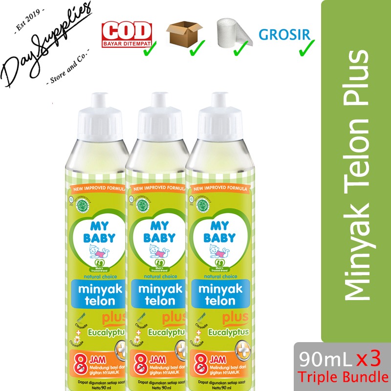Jual My Baby Minyak Telon Plus Eucalyptus 90mL / 90 mL - 3 Pack Bundle ...
