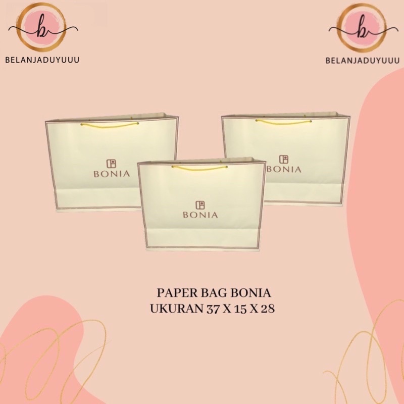 Jual Paper Bag Bonia Kuning Pembungkus Kado Paper Bag Pengganti ( Ready ...