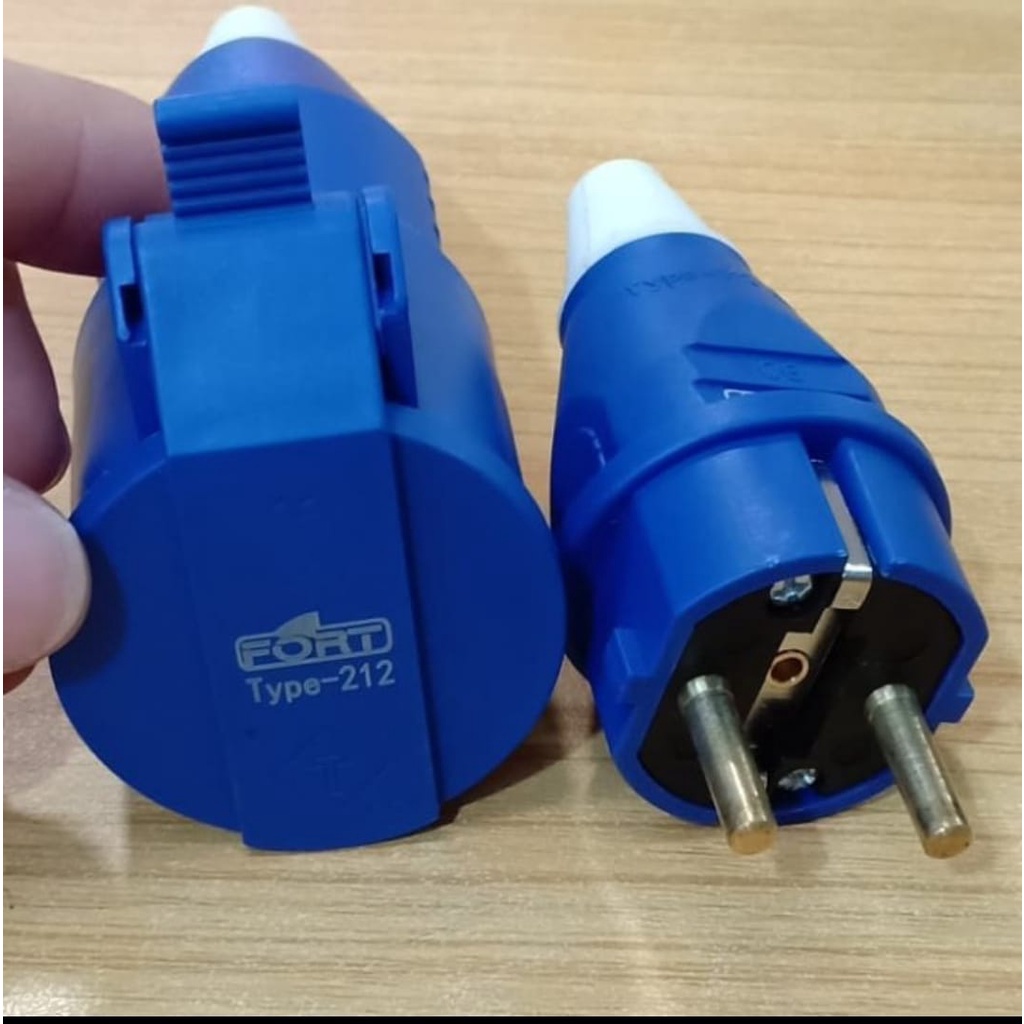 Jual STEKER INDUSTRI MALE / FEMALE 2P+E 16A / 250V INDUSTRIAL PLUG 2 POLE | Shopee Indonesia
