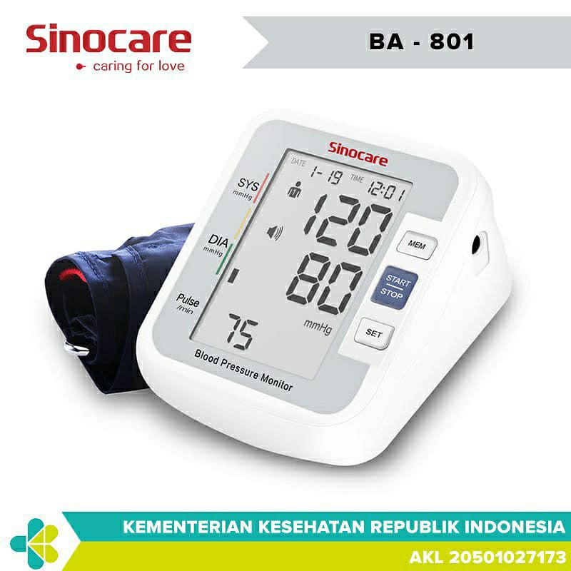 Jual Tensimeter Sinocare BA-801 Bahasa Indonesia / Tensi Digital ...