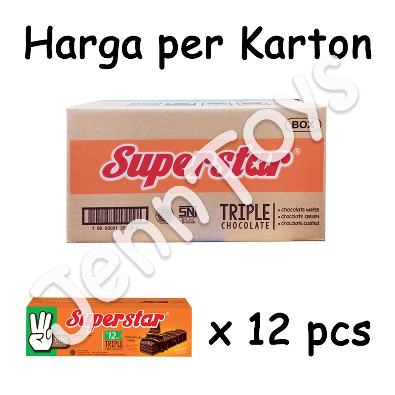 Jual JennToys - Makanan anak Snack wafer coklat Super star Mayora ...