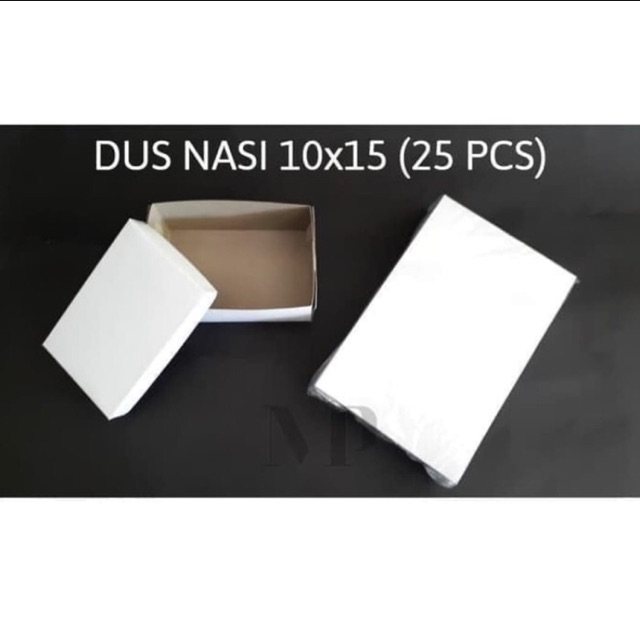 Jual Dus Kotak Nasi / Rice Box Putih 10x15 cm (25pcs) | Shopee Indonesia
