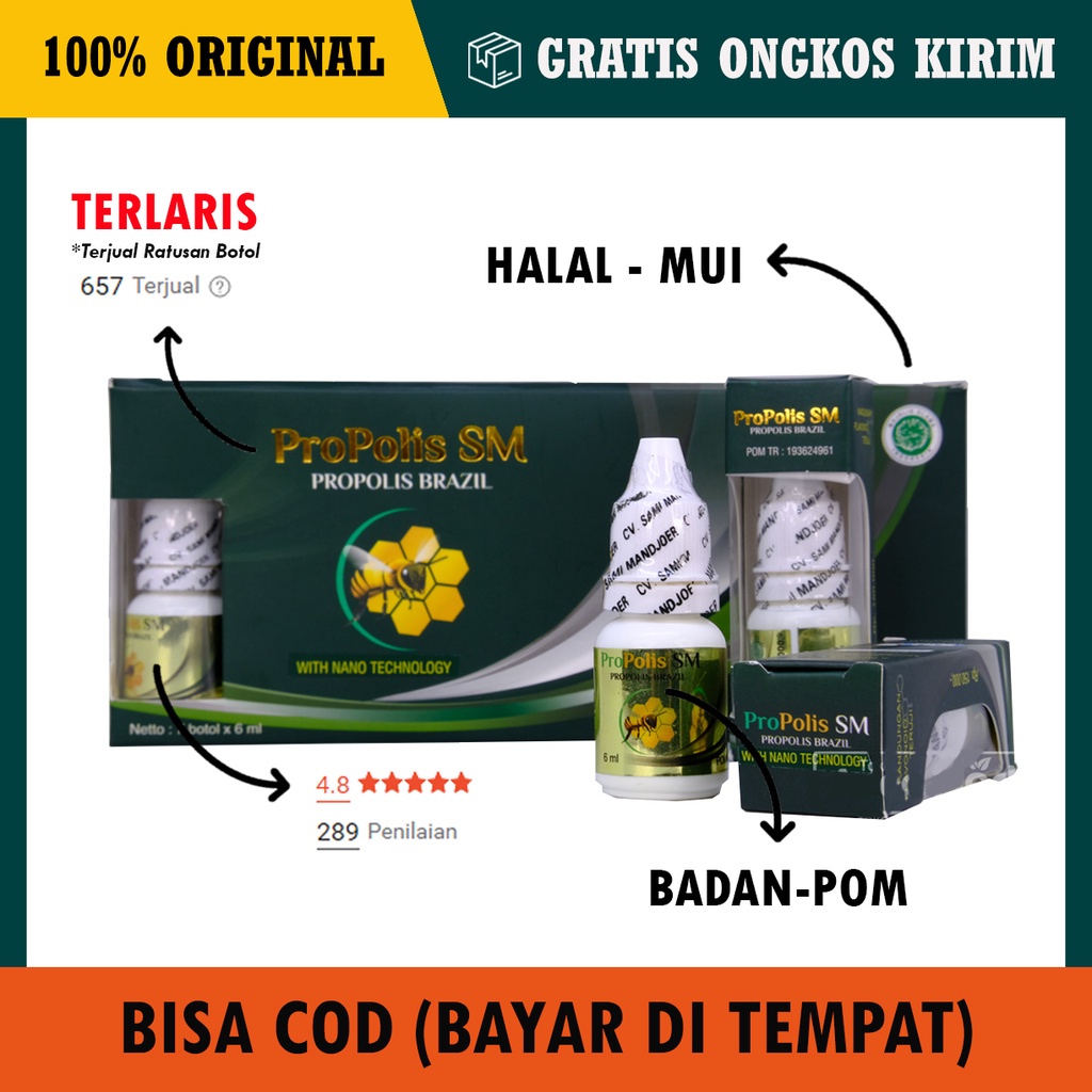 Jual Propolis SM Original 100% - Propolis Brazil With NANO TECHNOLOGY ...