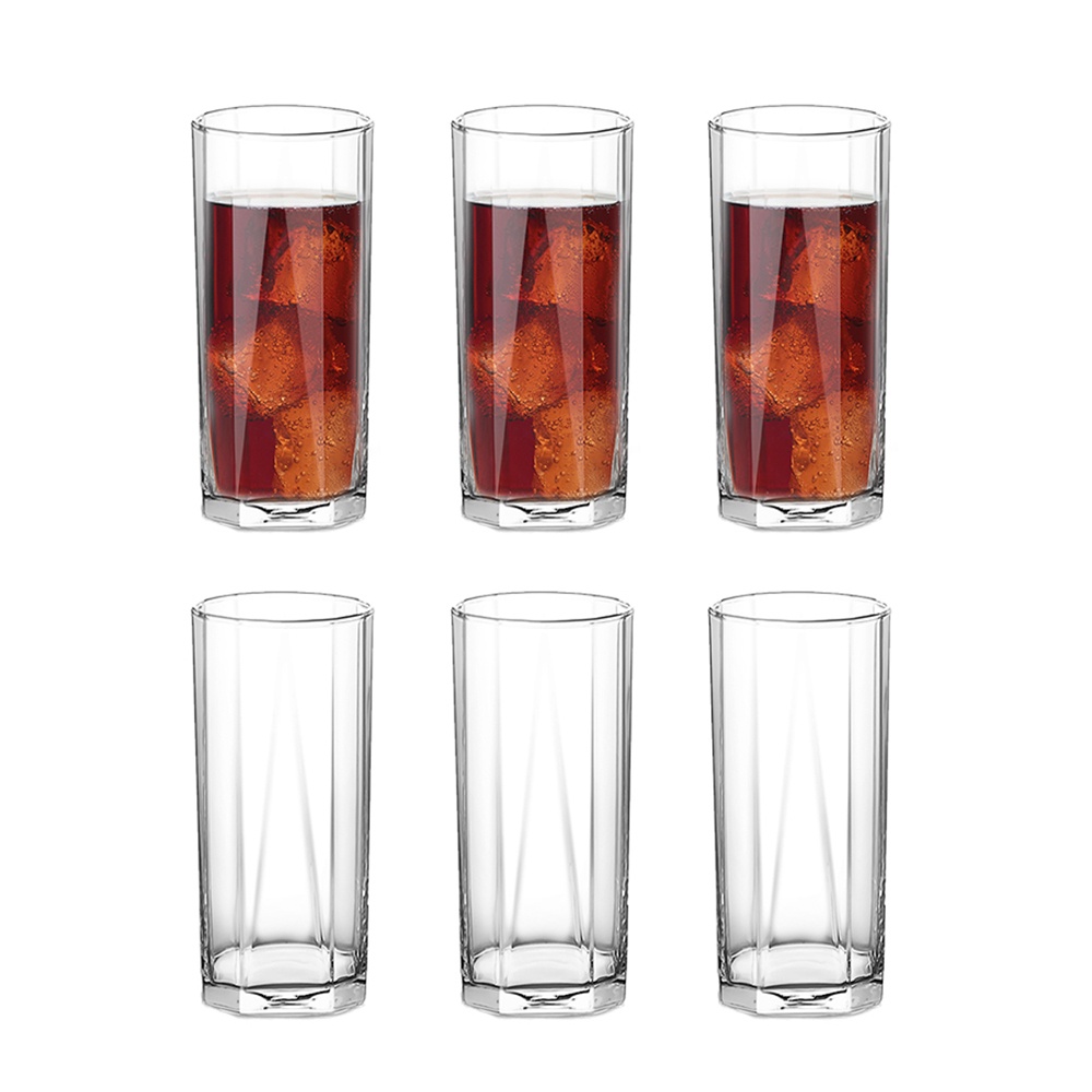 Jual Ocean Pyramid Long Drink Glass Set 6pcs / Set Gelas Air | Shopee ...