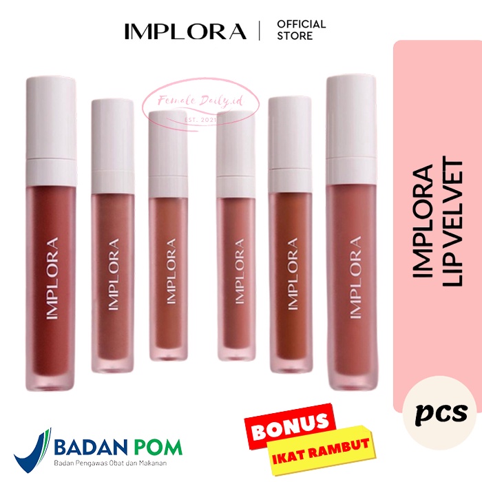 Jual IMPLORA LIP VELVET / LIP CREAM BY IMPLORA COSMETICS | Shopee Indonesia