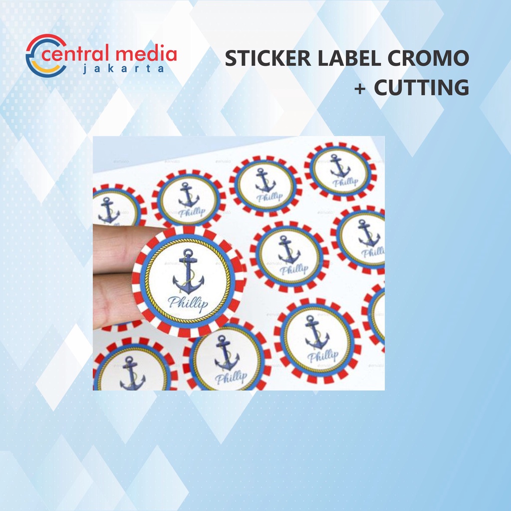 Jual Cetak Sticker Cromo Bulat Persegi Stiker Label Kemasan Produk ...