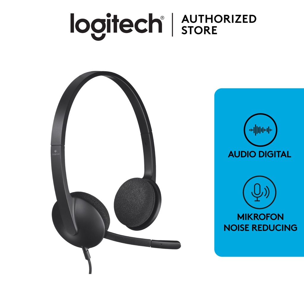 Jual Logitech H340 USB Headset Noise Cancelling | Shopee Indonesia