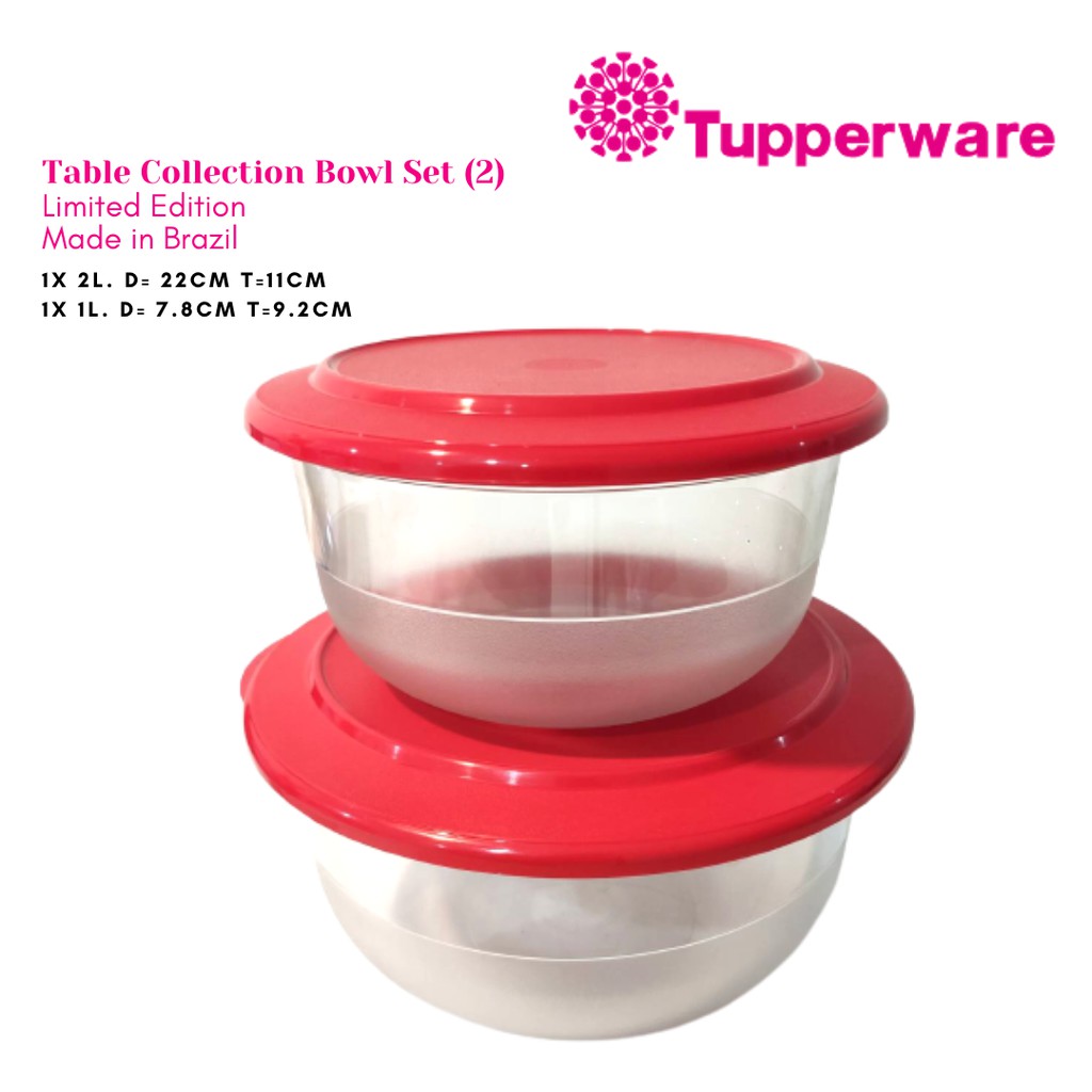 Jual TABLE COLLECTION BOWL SET(2) LIMITED EDITION TUPPERWARE MADE IN ...