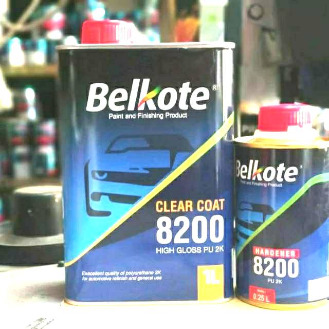 Jual Belkote 8200 gloss kg - Clear coat PU 2k 1L | Shopee Indonesia
