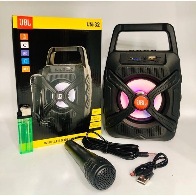 Jual Speaker Bluetooth JBL LN32 Wireless + Mic Karaoke Portable Musik ...