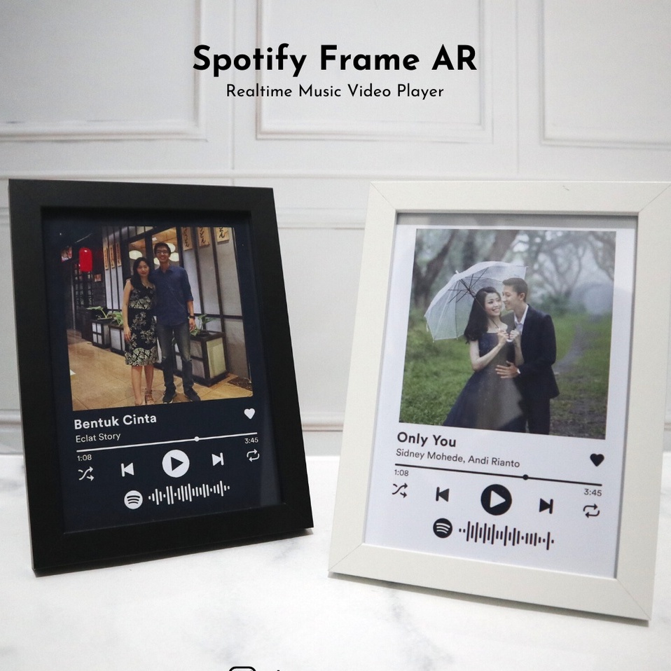 Jual [GIFT KEREN] SPOTIFY FRAME AR - Pigura Video | custom gift Pigura ...