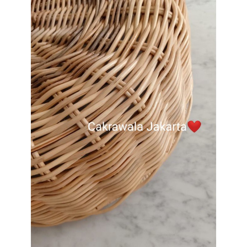Jual tudung saji rotan jumbo OVAL anyaman rotan besar tutup saji rotan ...