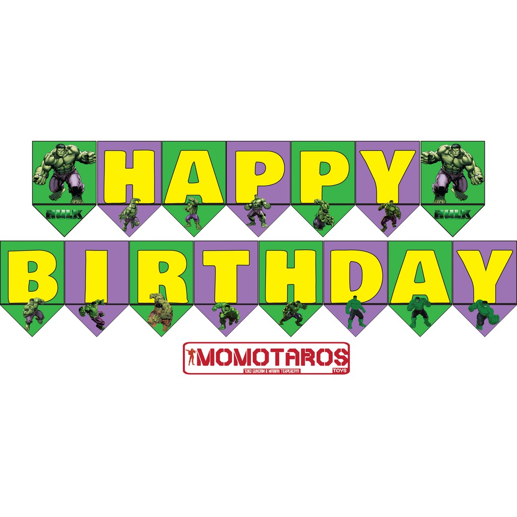Jual Banner HBD Hulk set | Shopee Indonesia