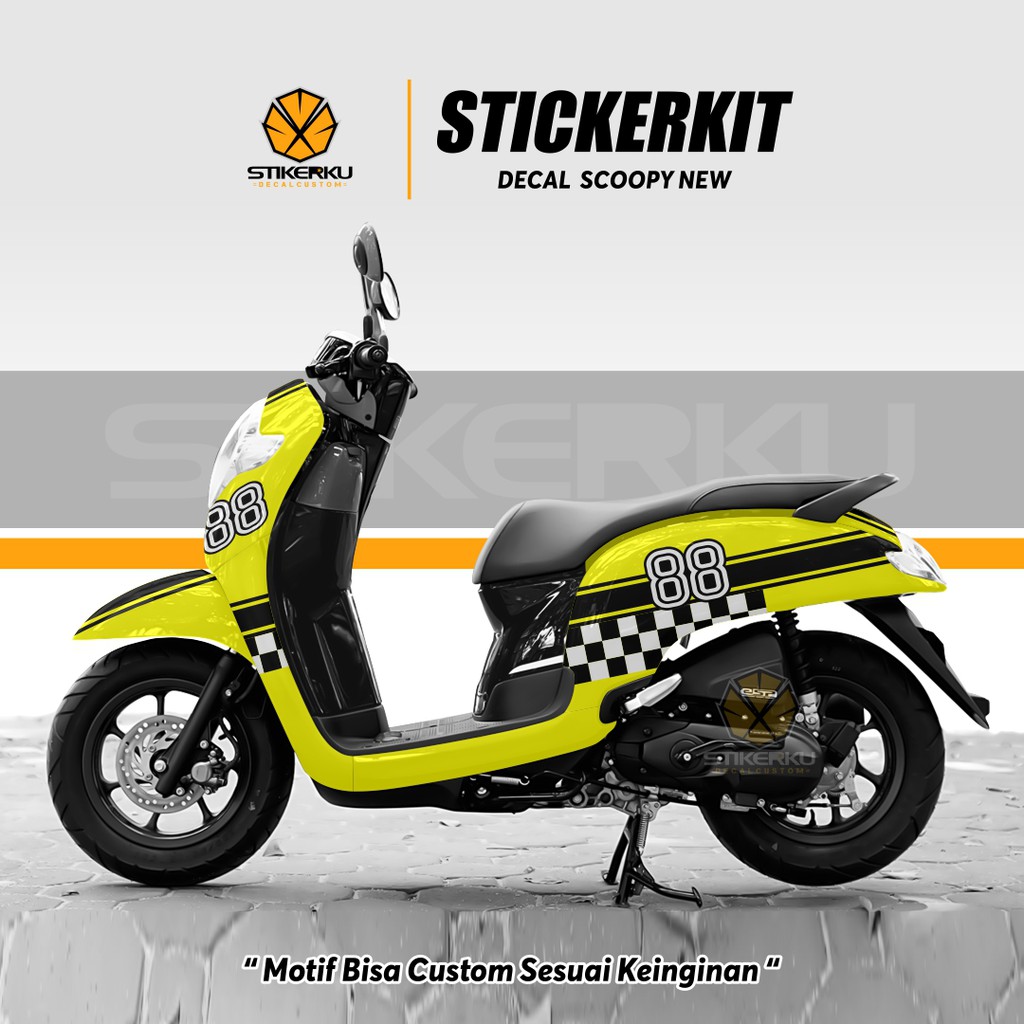 Jual DECAL HONDA SCOOPY NEW DESIGN CUSTOM FULLBODY STICKER MOTOR ...