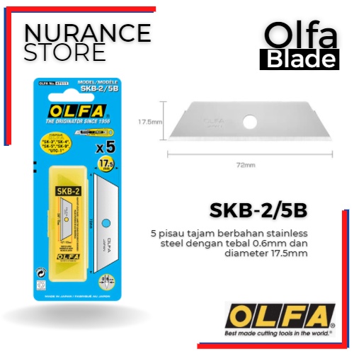 Jual REFILL BLADE OLFA SKB-2/5B UNTUK CUTTER OLFA SK-3 SK-4 SK-5 SK-9 UTC-1 | Shopee Indonesia