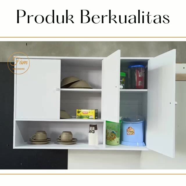 Jual Kitchen Set Atas 3 Pintu Minimalis Lemari Gantung Rak Dapur ...