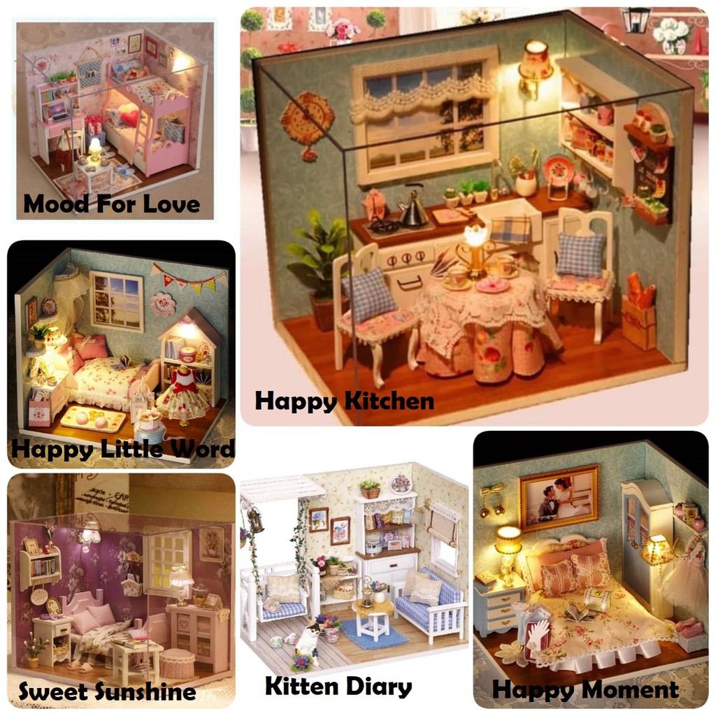 Jual DIY Miniatur Rumah DIY Rumah Boneka Cute Room Doll House | Shopee ...