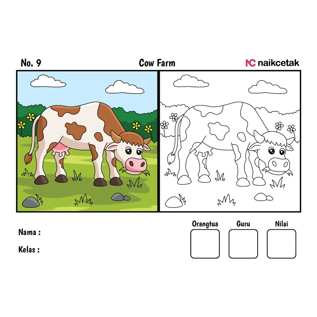 Jual GAMBAR & SKETSA MEWARNAI - TEMA FARM ANIMALS | Shopee Indonesia