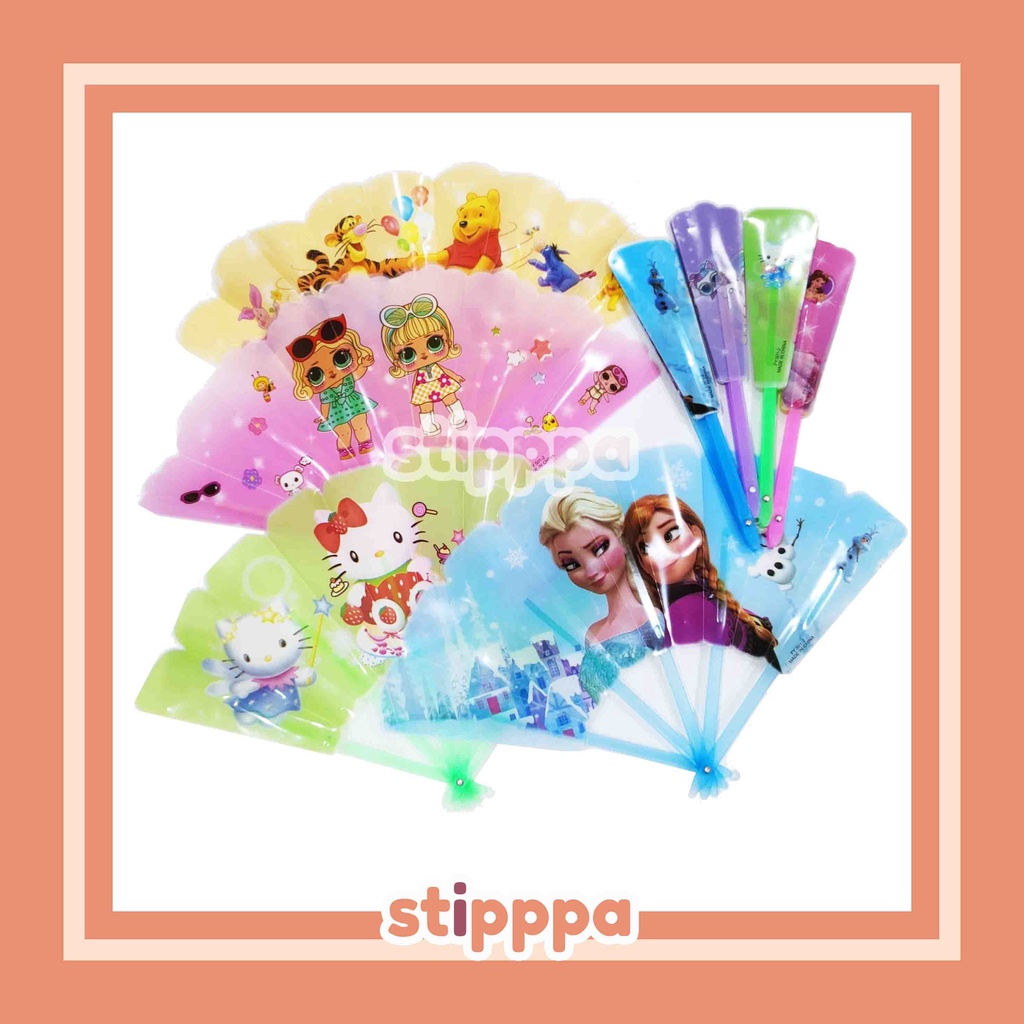 Jual STIPPPA Kipas Lipat 5 Tangkai Motif Gambar Karakter Koleksi Kado ...