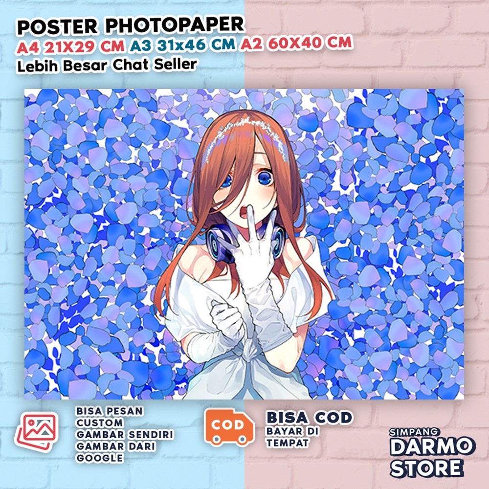 Jual Poster Anime Gotoubun no Hanayome Terbaru Hiasan dekorasi dinding ...