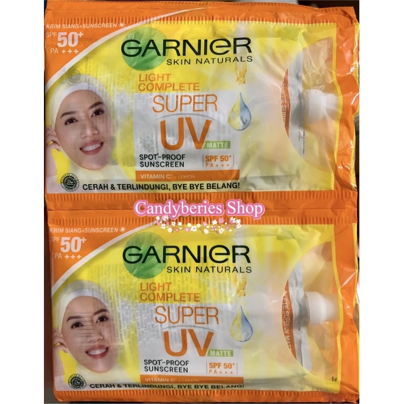 Jual Garnier Light Complete Super UV Matte SPF50 PA+++ Sachet 7ml ...