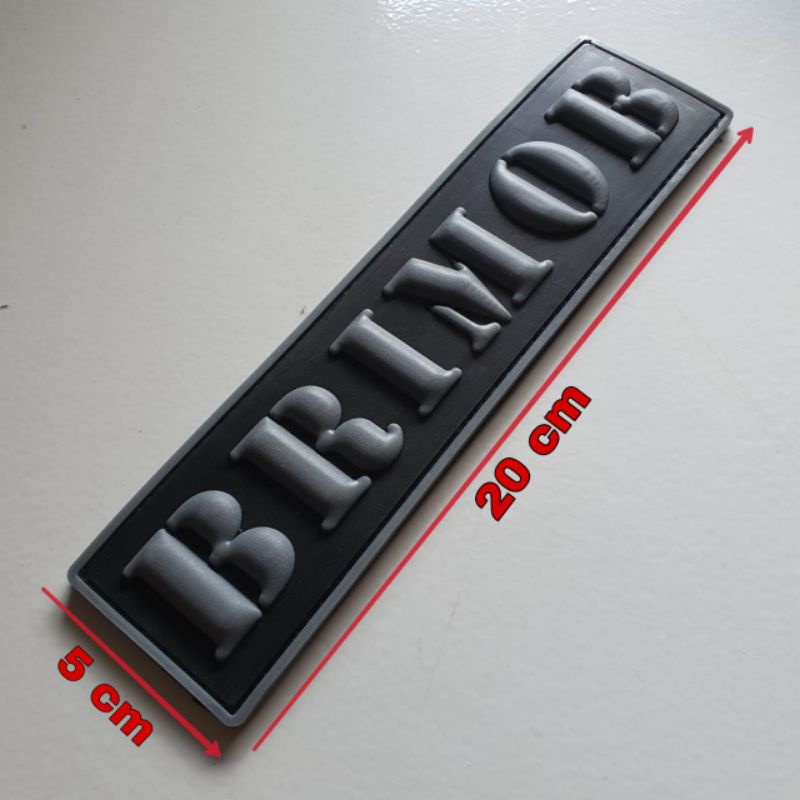 Jual patch rubber PVC logo tulisan BRIMOB 3D timbul - rubber patch ...