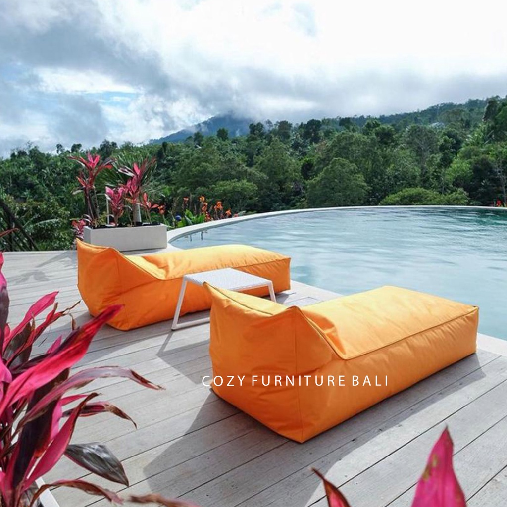 Jual BEAN BAG - LONG - LARGE - WATERPROOF (ALL IN) BEANBAG LOUNGER POOL ...