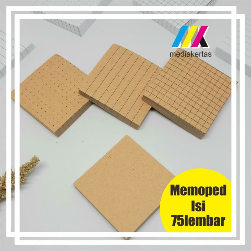 Jual Notepad Craft Vintage Coklat Murah Memopad Kota Titik garis Polos ...