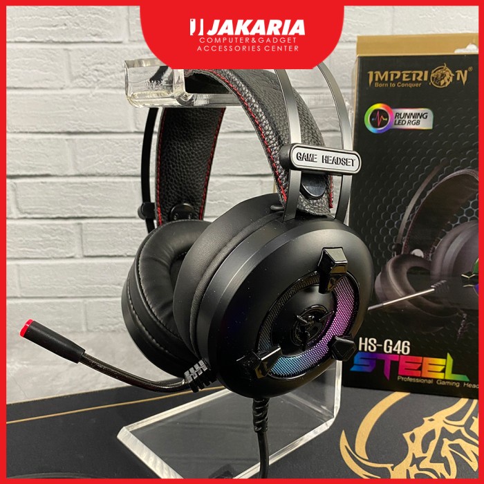 Jual Head Set Gaming RGB Murah Imperion Gaming Head Set HS-G46 Steel ...