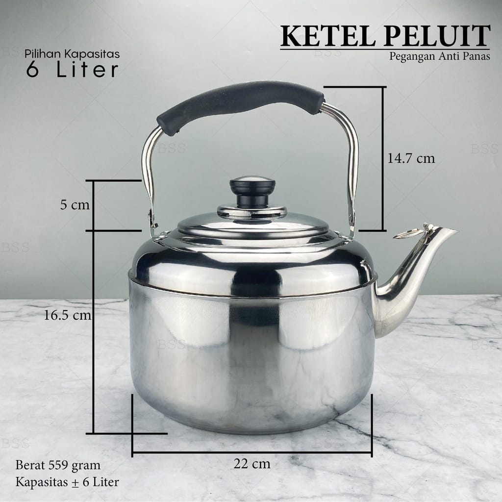 Jual Ceret Siul Teko Induksi 6 Liter Teko Siul Alarm Saat Mendidih ...