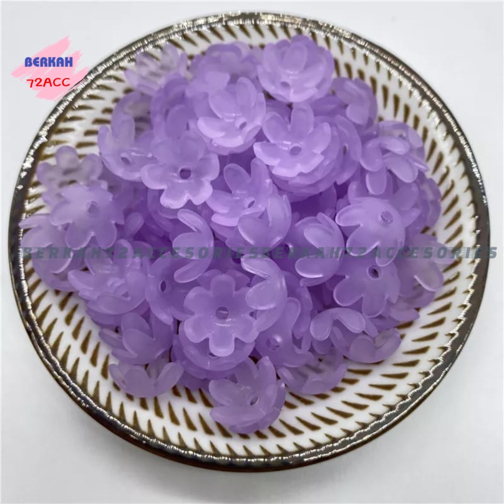 Jual [ 25 pcs ] Manik Manik Mote Kelopak Bunga Ice Doff Mote Bahan ...