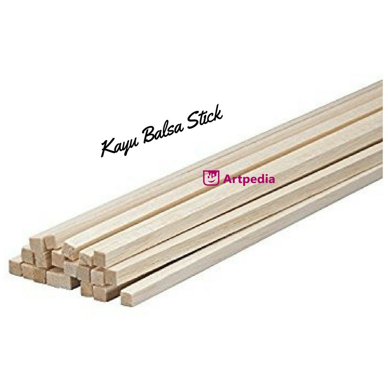 Jual Kayu Balsa wood Stick 2mm x 2mm Panjang 1 Meter Craft Maket ...