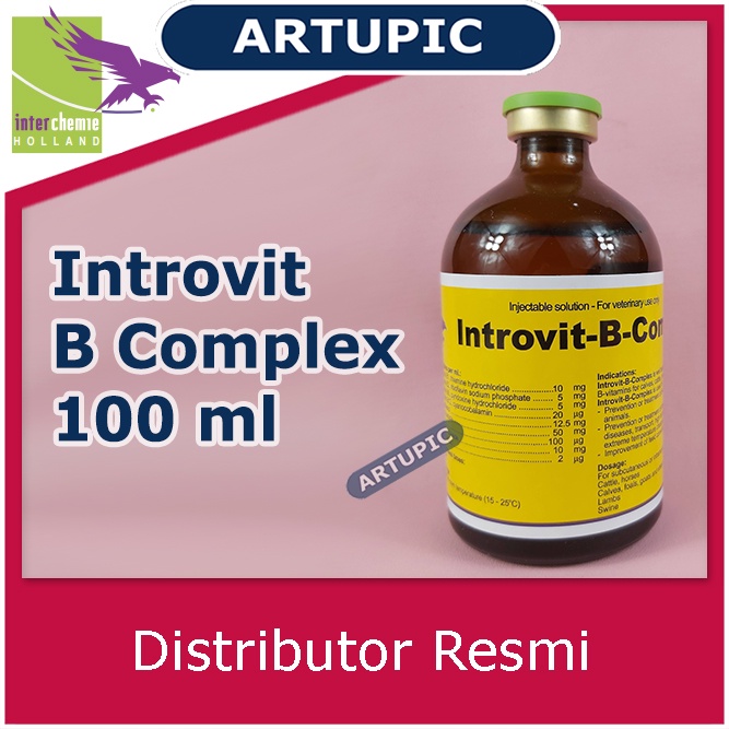 Jual Introvit B Complex 100 ml Obat pencegah stres pada ternak ...