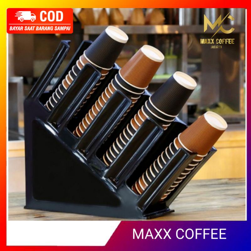 Jual Rak Gelas Plastik 4sekat/Rak Akrilik Paper Cup Holder Marunee ...