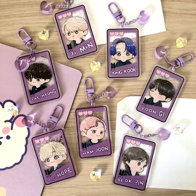 Jual BTS Super Cute ID Keychain (bagchain/gantungan kunci/ganci ...